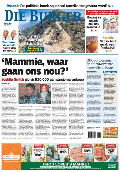 Die Burger-voorblad | Die Burger