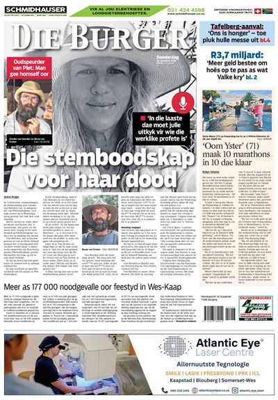 Don Steenkamp wat sy ouers en suster op hul plaas buite Griekwastad ...